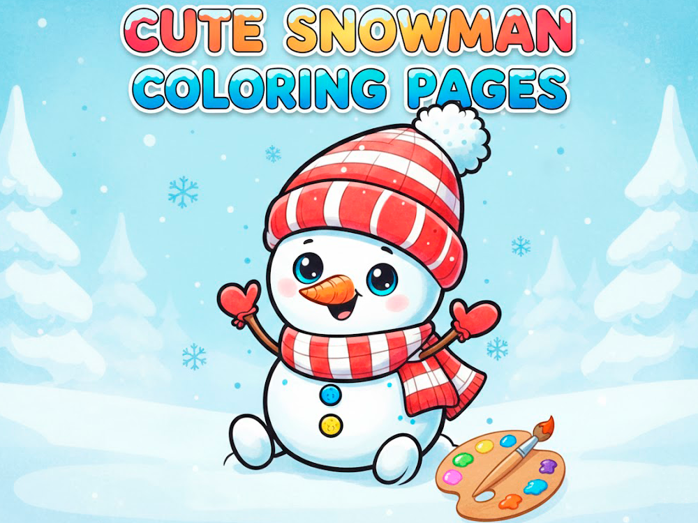 Cute Snowman Coloring Pages 🕹️ Main dalam talian di Sgames