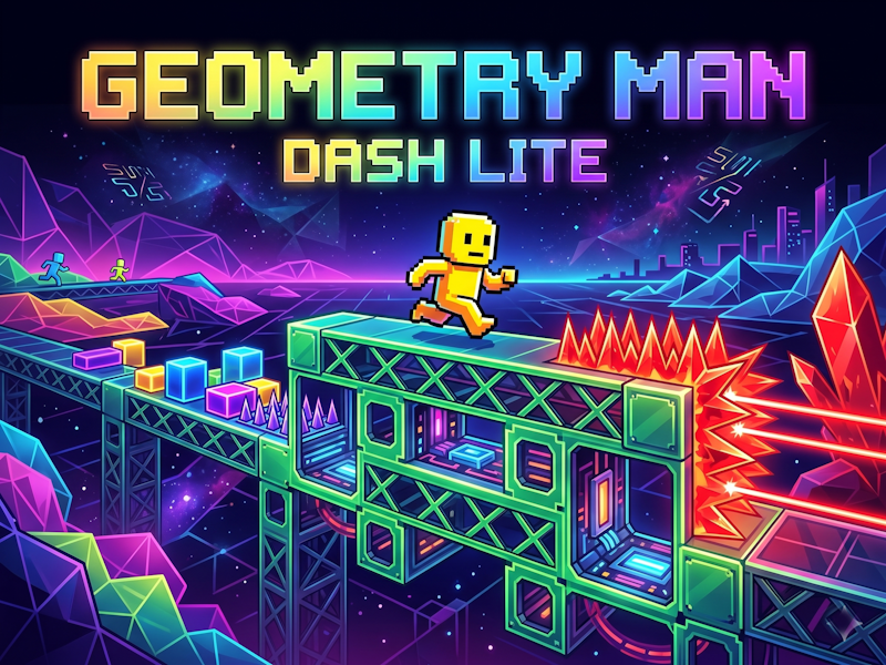 Geometry Man Dash Lite 🕹️ Main dalam talian di Sgames