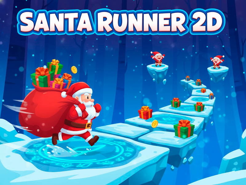 Santa Runner 2d 🕹️ Main dalam talian di Sgames